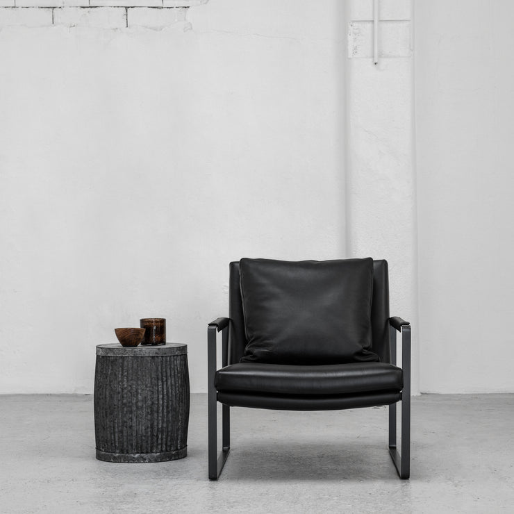 Camerich Leman Armchair - Black Leather - EDITO Furniture