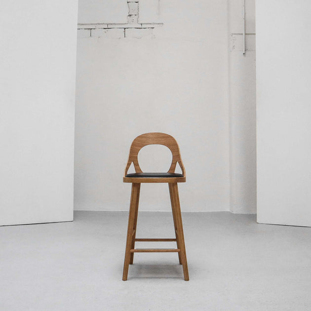 Colibri Bar Chair - Oak + Black - EDITO Furniture