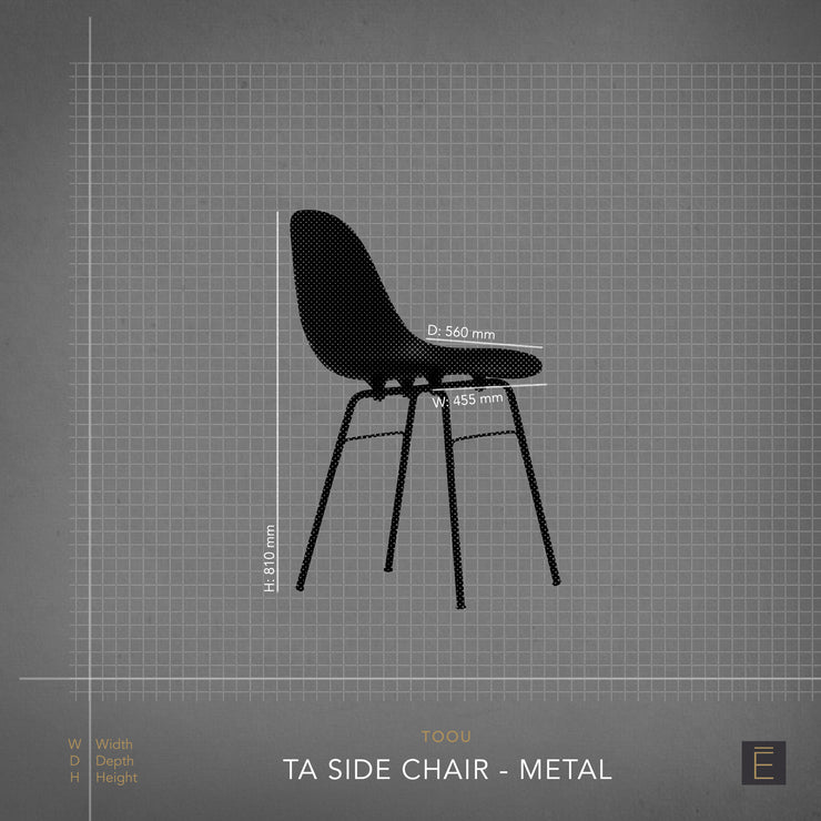 TA Side Chair - Black + Metal Legs – EDITO